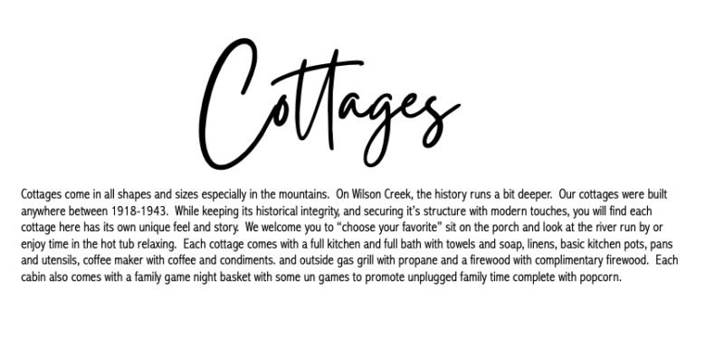 Cottages » Brown Mountain Beach Resort